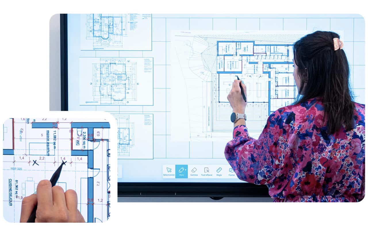 SuperGlass + S interactive screen for schools and businesses