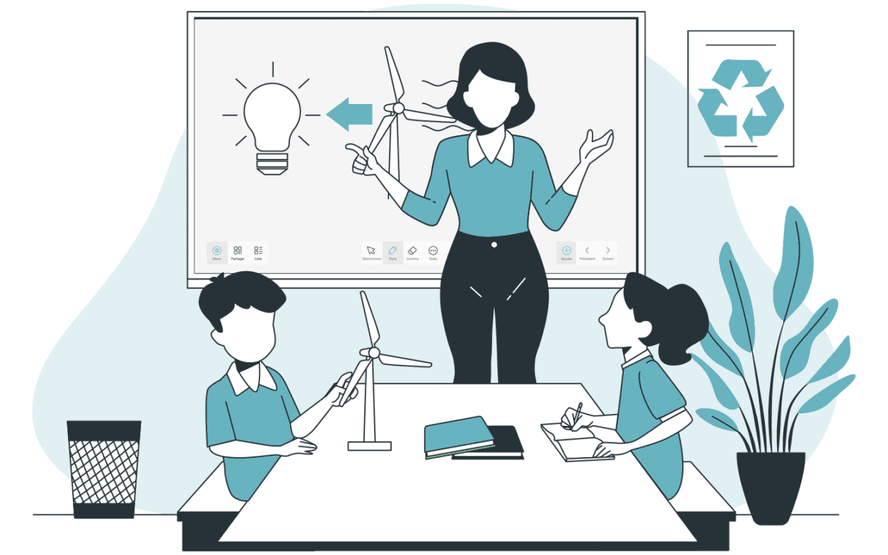 interactive Whiteboard Classroom School, education (Smart Screen)