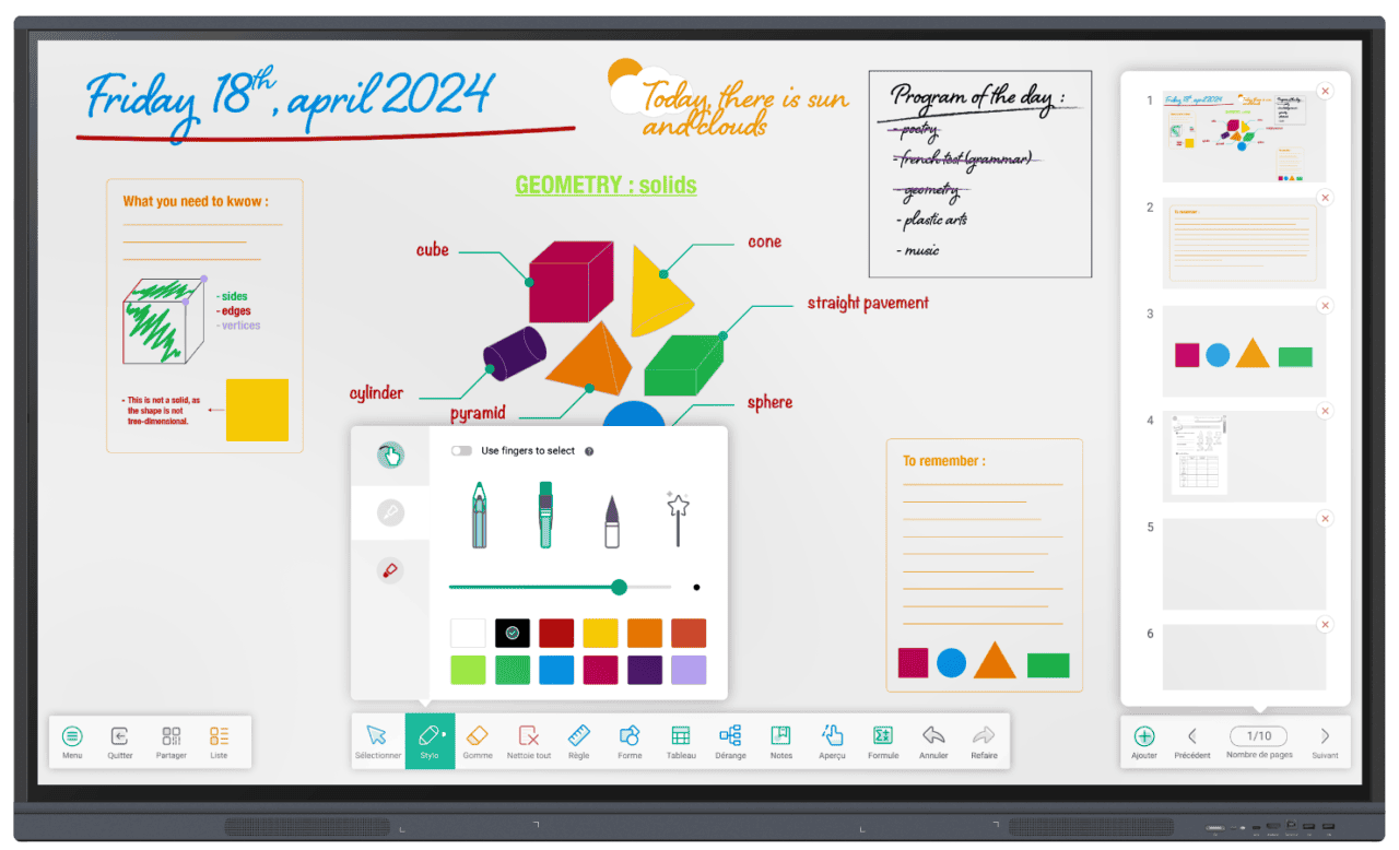 interactive Whiteboard Classroom School, education (Smart Screen)